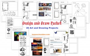 Design and Draw Packet (20 Art and Drawing Projects) - Homeschool Den