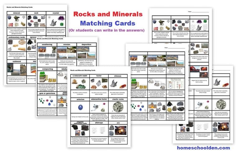 Free Rocks and Minerals Packet (25 pages) - Homeschool Den