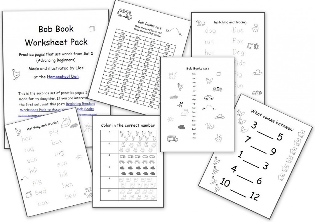 Beginning Reader Worksheet Pack to Accompany the Bob Books - Homeschool Den