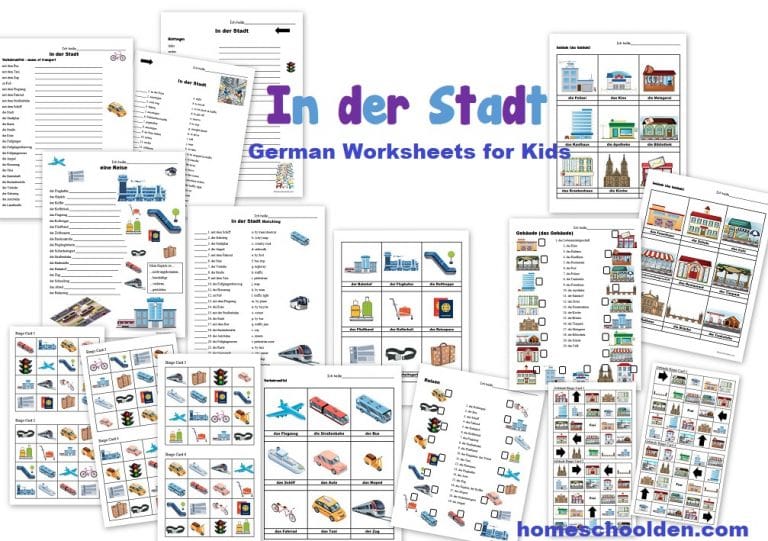 German Worksheets - Berufe - Occupations - Homeschool Den