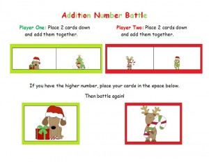 Free Christmas Number Cards and Math Games - Homeschool Den