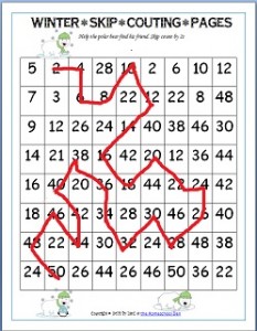 Free Winter Skip Counting Pages - 2s 3s 4s 5s 6s - Homeschool Den