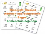 Multiplication & Division Pages with a Minecraft Theme - Homeschool Den