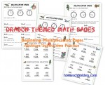 Dragon-Themed Math Pages - Beginning Multiplication, Addition ...