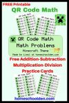 Addition, Subtraction, Multiplication, Division Practice - Minecraft QR ...