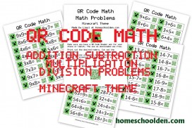 Addition, Subtraction, Multiplication, Division Practice - Minecraft QR ...