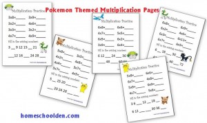 Multiplication Practice Sheets 3s through 6s (Pokemon Theme) and other ...