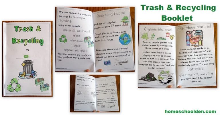 Trash and Recycling Worksheets and Activities - Homeschool Den