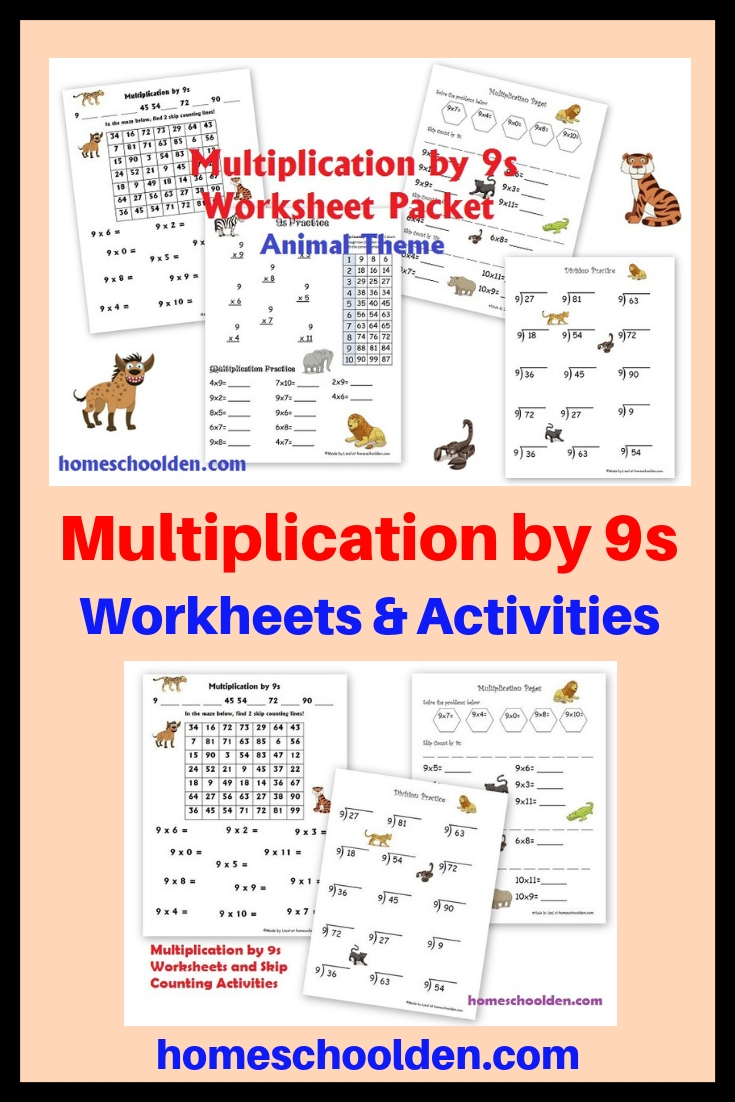 Multiplication Facts - 4s and 9s Packets (and More!) - Homeschool Den