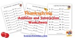 Thanksgiving Addition and Subtraction Worksheets (Free) - Homeschool Den