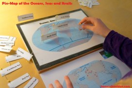 Ocean, Seas and Straits - Pin Map Printable - Homeschool Den