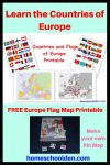 Europe - Countries and Flag Maps Free Printable - Homeschool Den