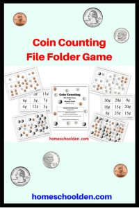 Coin Counting File Folder Game - Homeschool Den
