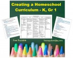 Creating a Homeschool Curriculum: Kindergarten - Grade 1 - Homeschool Den