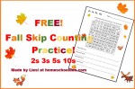 Free Fall Skip Counting Mazes - 2s 3s 5s 10s - Homeschool Den