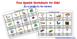 Free Spanish Worksheets for Kids: In the Garden! ¡En el jardín ...