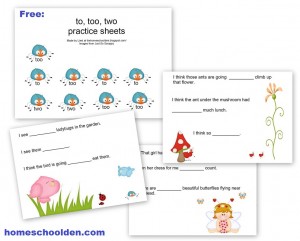 Free Homophone Practice Worksheet (to-two-too, there-they're-their, etc ...