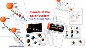 Free Planets of the Solar System Worksheets - Homeschool Den