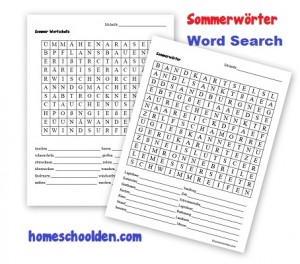 Sommer Wortschatz - German Worksheets and Activities - Homeschool Den
