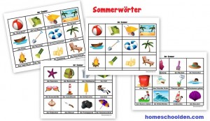 Sommer Wortschatz - German Worksheets and Activities - Homeschool Den