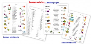 Sommer Wortschatz - German Worksheets and Activities - Homeschool Den