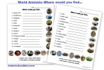 World Animals Activities (Montessori Cards, Board Game, Pin Map ...