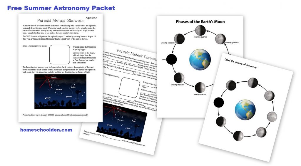 Free Summer Astronomy Packet (Solar Eclipse Aug 2017!) - Homeschool Den