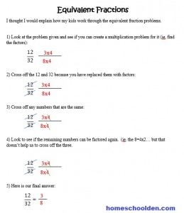 Division Practice - Equivalent Fractions Worksheets - Homeschool Den