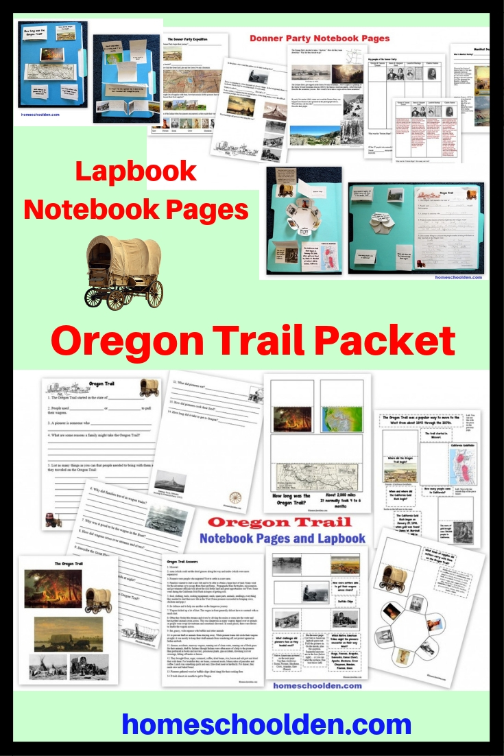 Oregon Trail Lapbook and Notebook Pages - Homeschool Den