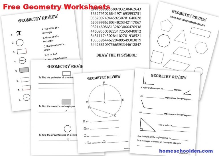 Free Geometry Shapes Packet - Homeschool Den