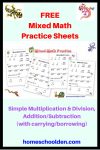 Mixed Math Practice - Monday Freebie - Homeschool Den