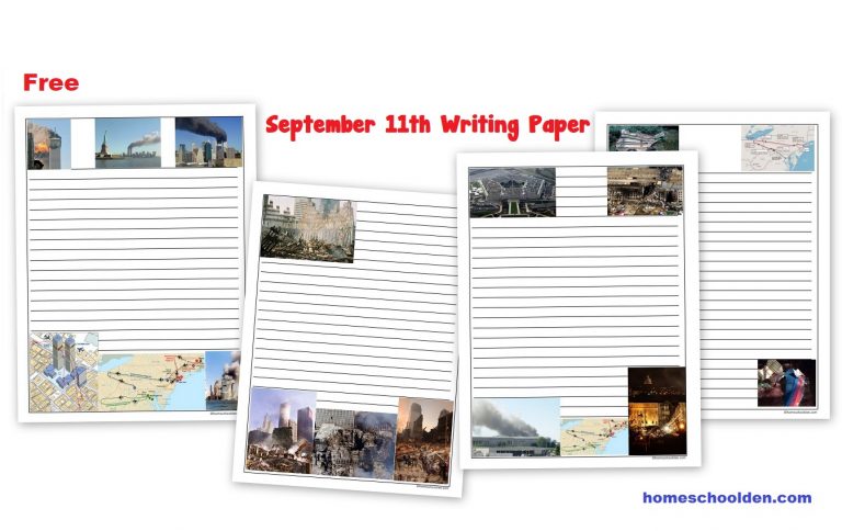 September 11th Writing Paper (Free Printable) - Homeschool Den