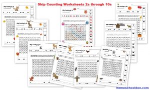 Skip Counting Games and Worksheets 2s through 10s - Homeschool Den