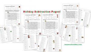 New Holiday Subtraction Packet Added to the Math Bundle! - Homeschool Den