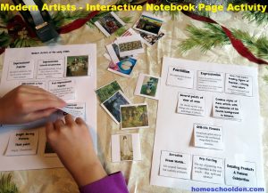 Modern Art Packet including 20+ Artists - Notebook Pages and More ...