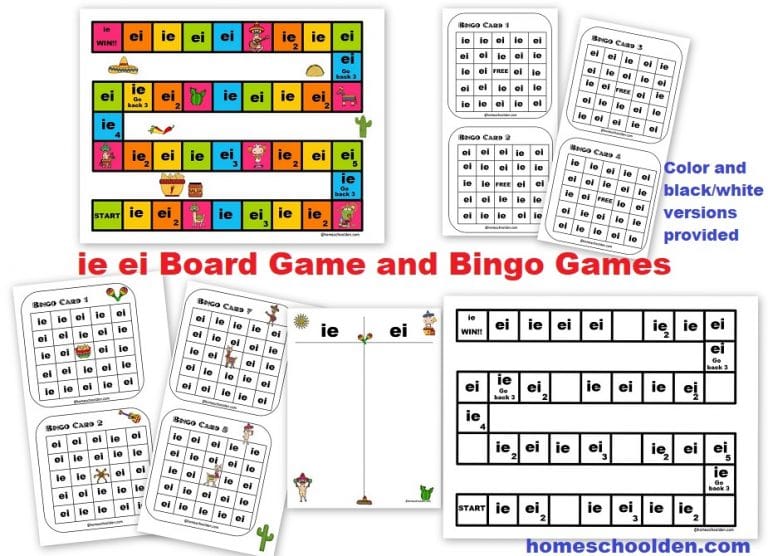 ie ei Words - Worksheets and Activities - Homeschool Den