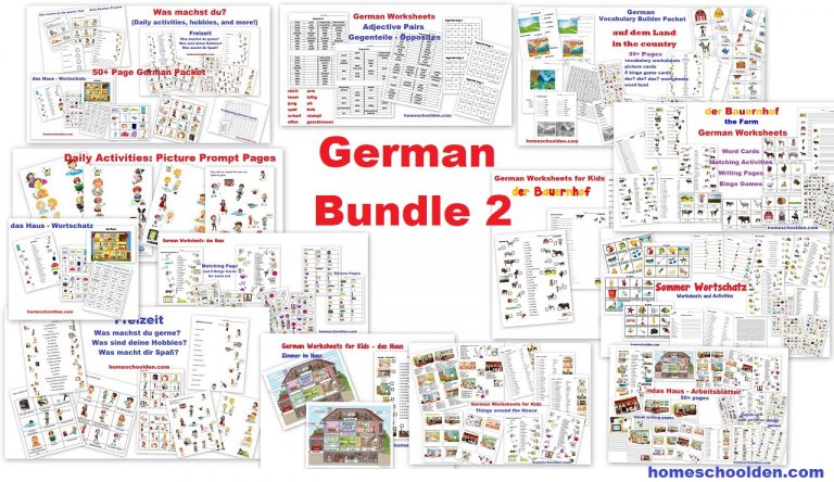 Free German Worksheets for Beginners - Homeschool Den