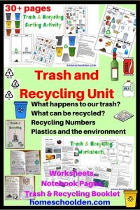 Trash and Recycling Worksheets and Activities - Homeschool Den