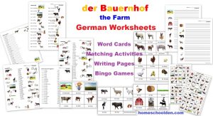 German Worksheets - der Bauernhof - the Farm - Homeschool Den