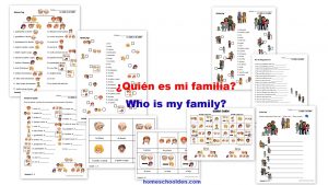 Spanish Worksheets for Kids - Mi familia - My family - Homeschool Den