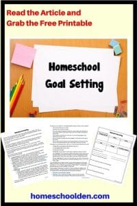 Homeschool Goal Setting - Homeschool Den