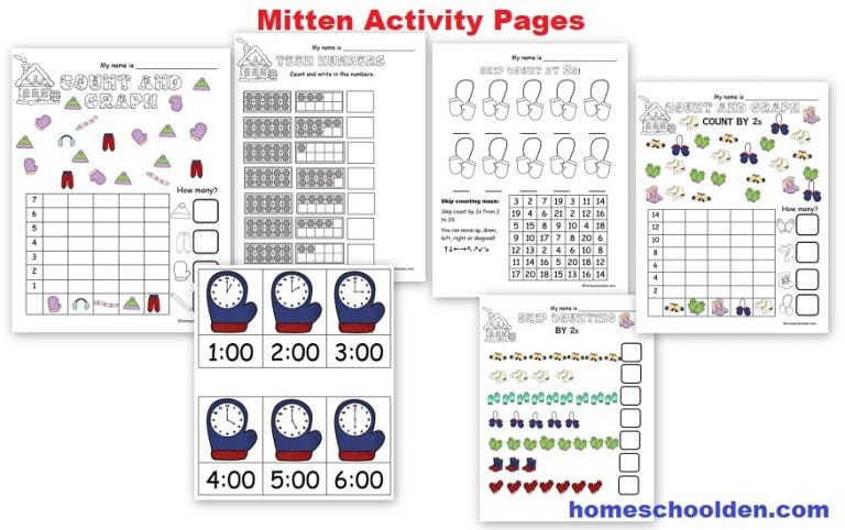 The Mitten - Free Animal Printable Activities - Homeschool Den