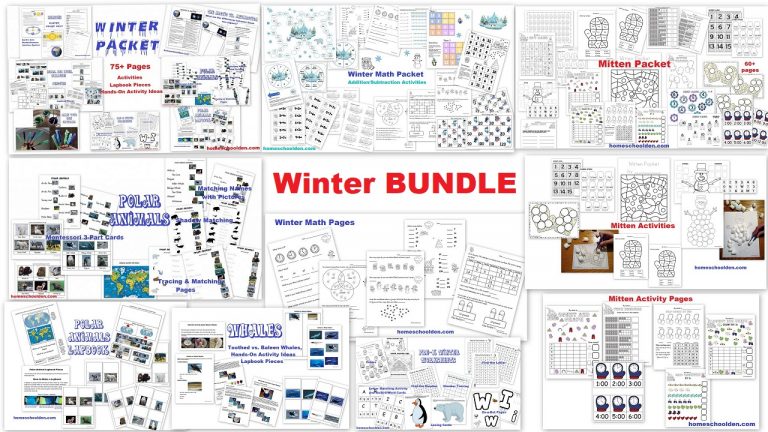 Winter BUNDLE - Homeschool Den