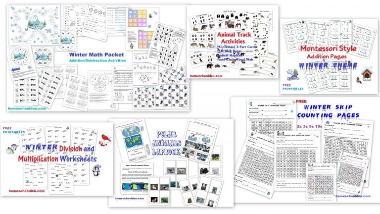Winter-Themed Packets - Homeschool Den