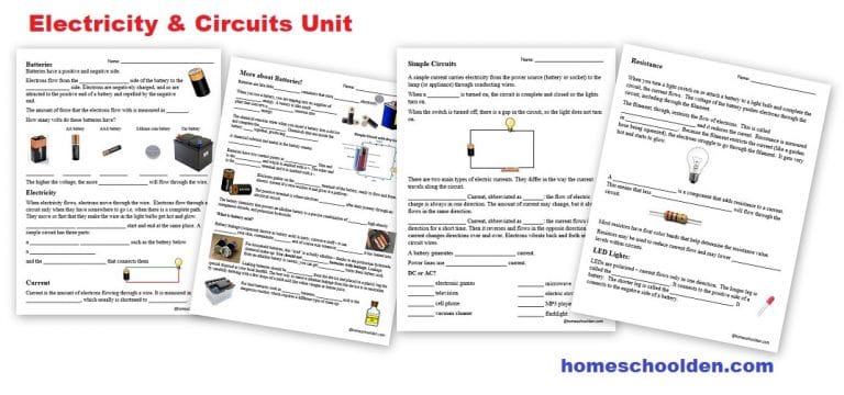 Electricity and Circuits Unit - Homeschool Den