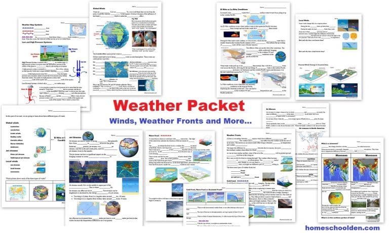 Clouds, Wind & Weather Packet - Homeschool Den