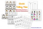 Clocks - Telling Time Matching Activity and Practice Worksheets ...