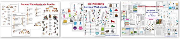 Free German Worksheets for Beginners - Homeschool Den