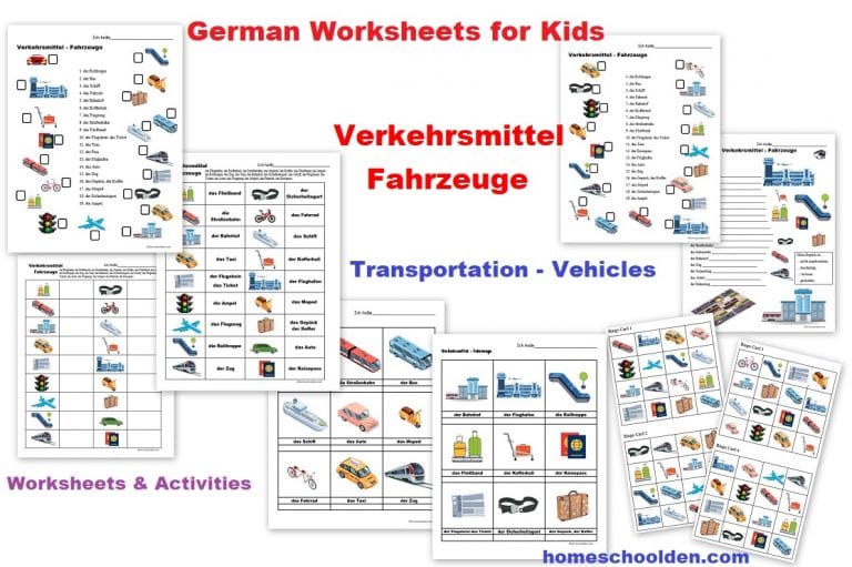 German Worksheets - die Familie The Family - Homeschool Den