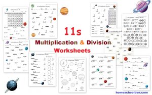 11s Multiplication and Division Worksheets and Activities - Homeschool Den